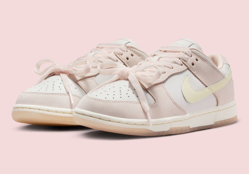 Nike Dunk Low WMNS "Pink/Ribbon Laces" FB7910-601 | SneakerNews.com