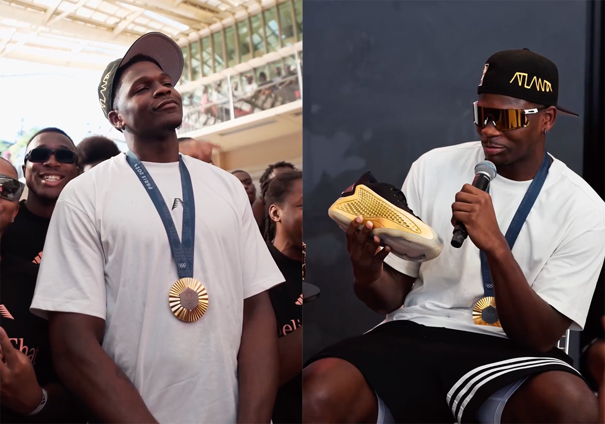 adidas Gifts Anthony Edwards Gold Olympics PE Of His Signature Shoe ...