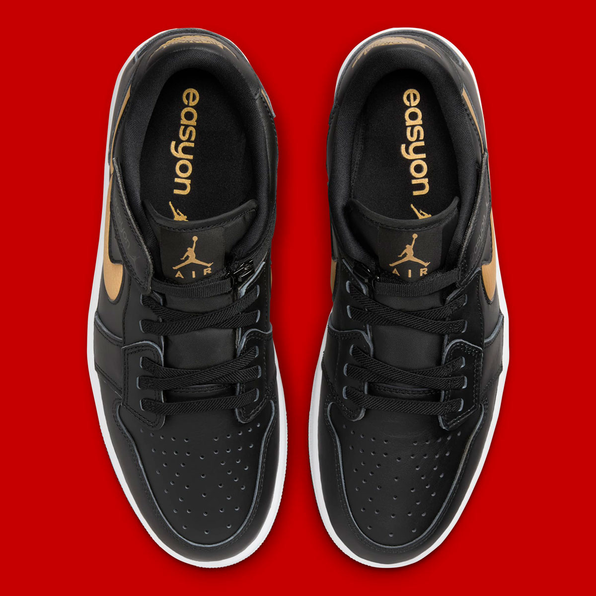 Air Jordan 1 Low EasyOn "Black/Metallic Gold" DM1206-071 | SneakerNews.com