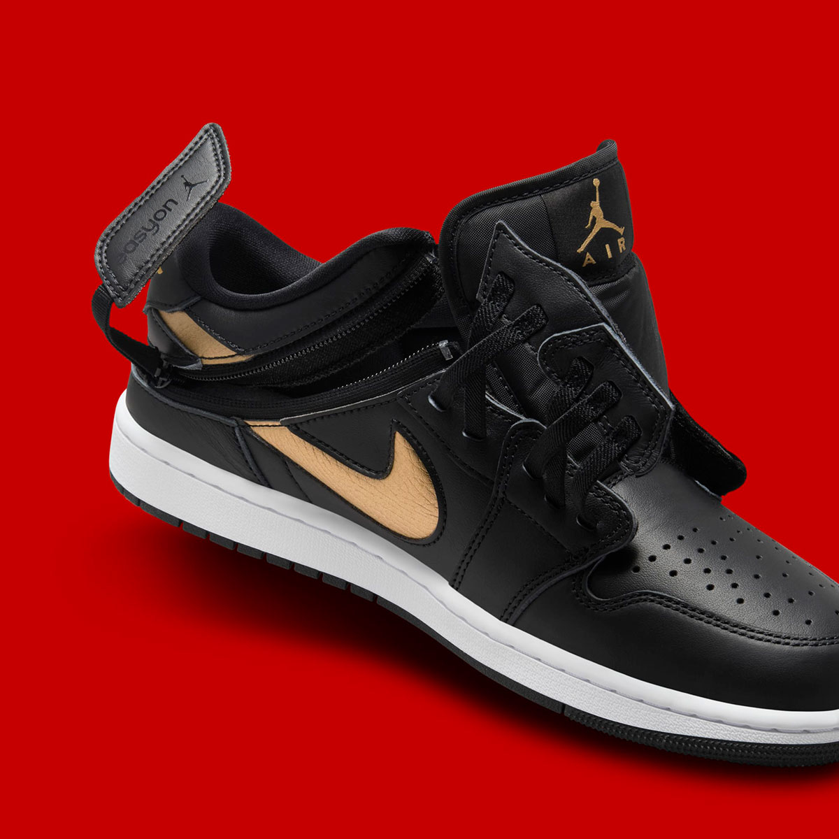 Air Jordan 1 Low EasyOn "Black/Metallic Gold" DM1206-071 | SneakerNews.com