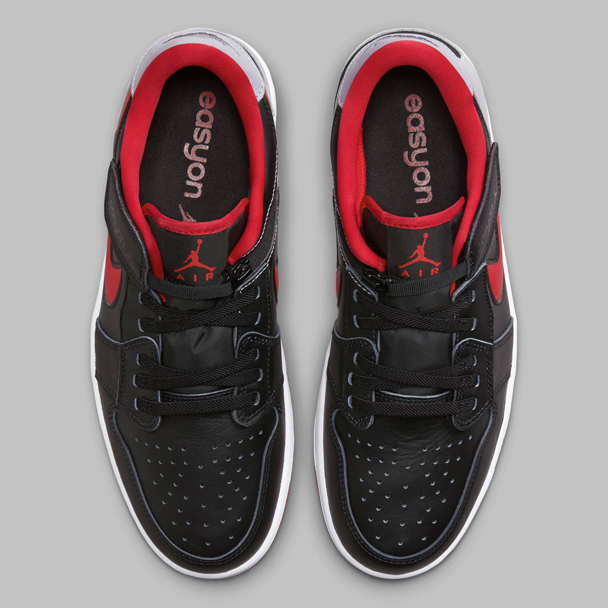 Air Jordan 1 Low EasyOn "Black/Fire Red/Cement Grey" DM1206-006 ...