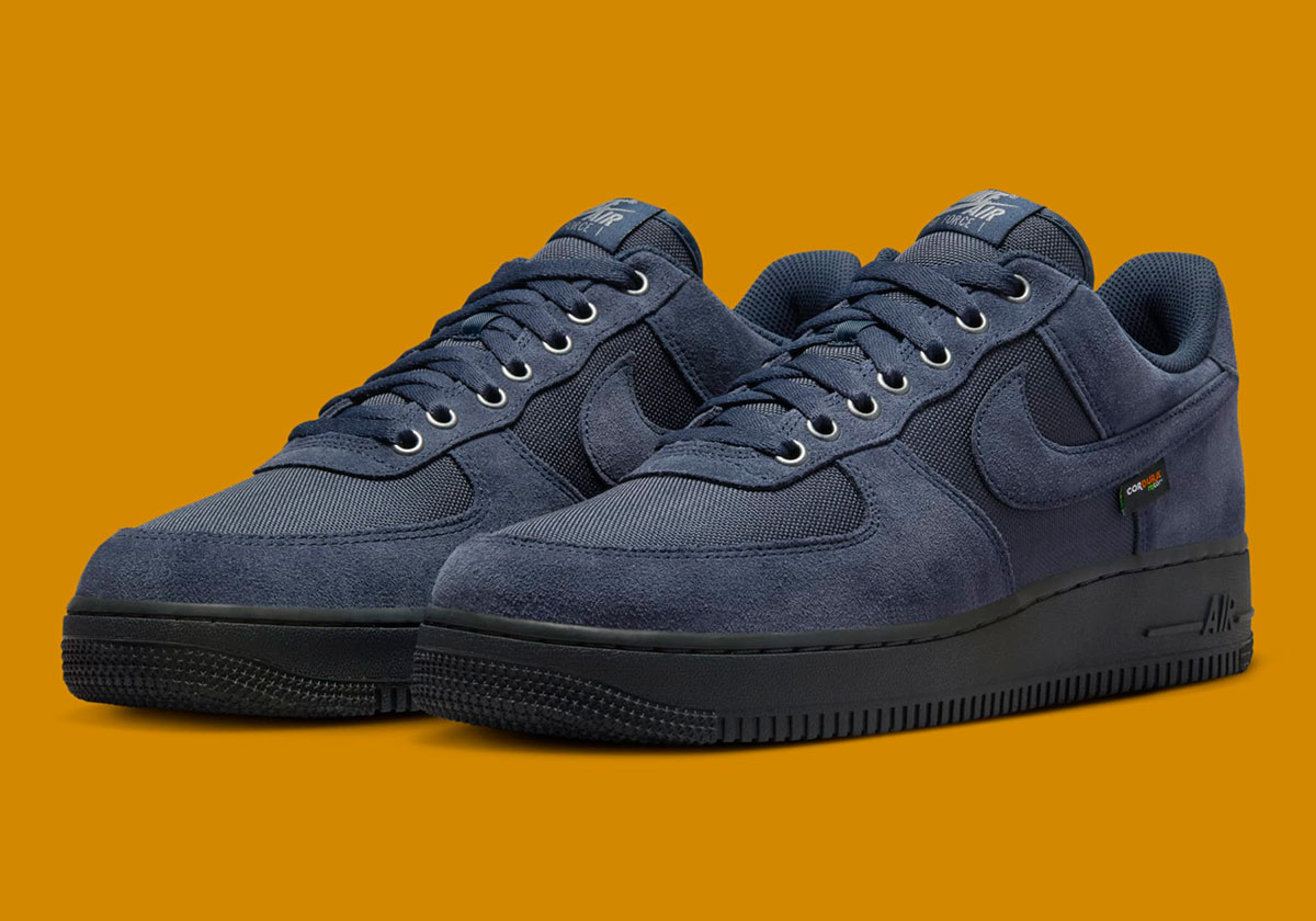 Nike Air Force 1 Low Cordura "Dark Obsidian/Black" | SneakerNews.com