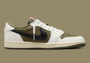 Travis Scott Air Jordan 1 "Medium Olive" | SneakerNews.com