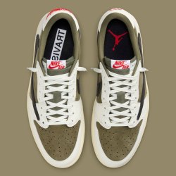 Travis Scott Air Jordan 1 "Medium Olive" | SneakerNews.com