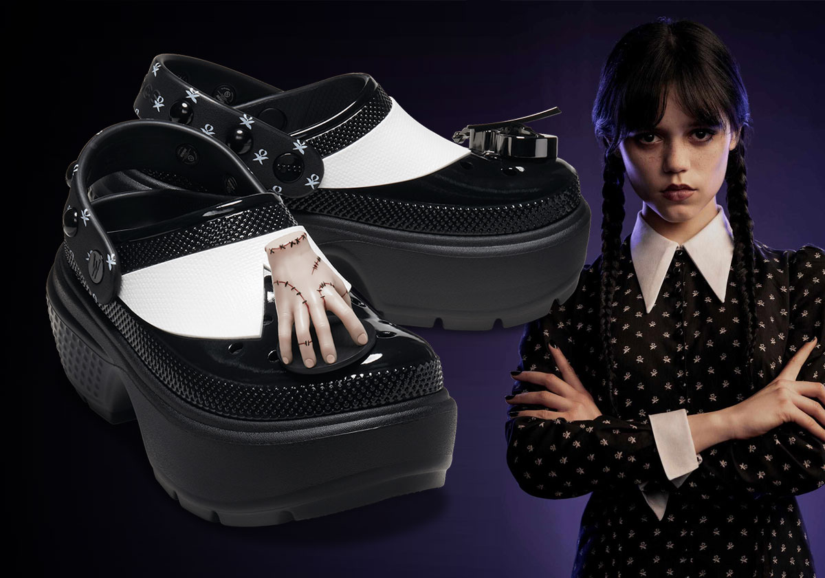 Wednesday Addams Family Crocs Stomp Clog 210214-00 | SneakerNews.com