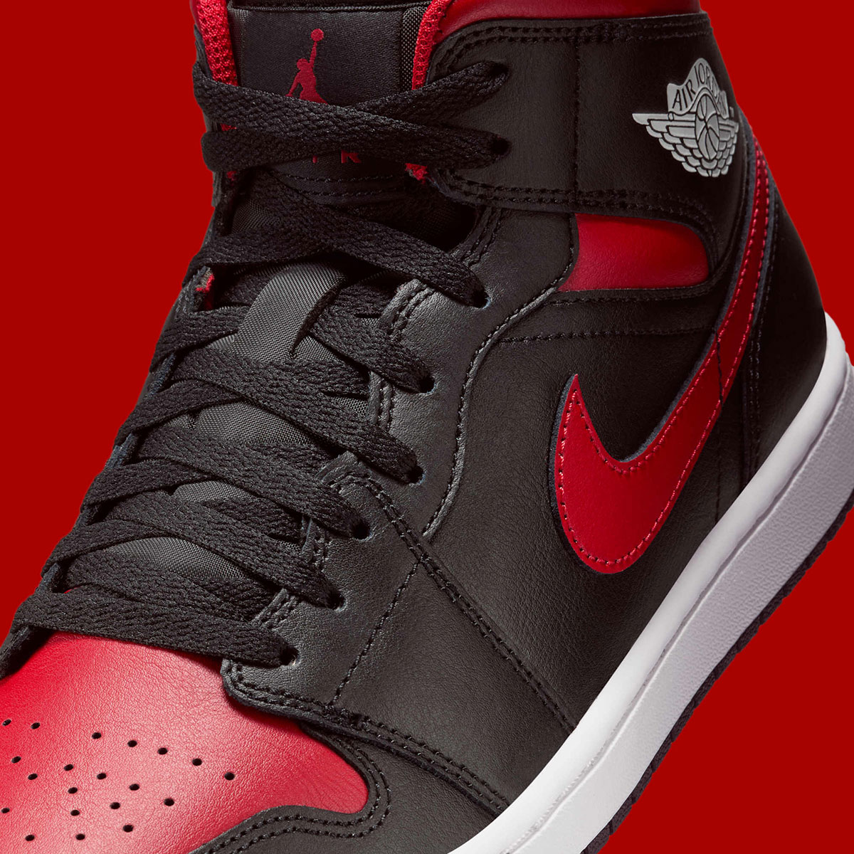 Air Jordan 1 Mid Bred "Black/Red" DQ8426-067 | SneakerNews.com