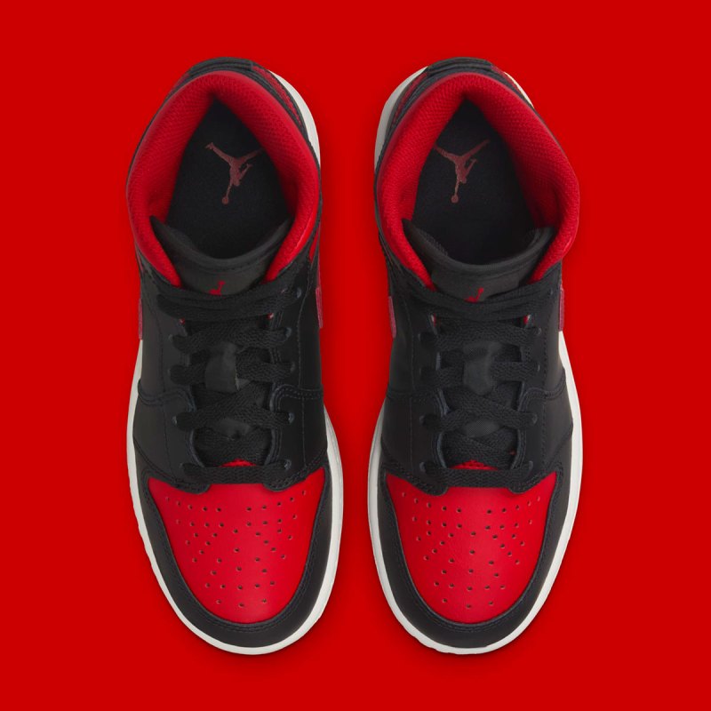 Air Jordan 1 Mid Bred "Black/Red" DQ8426-067 | SneakerNews.com