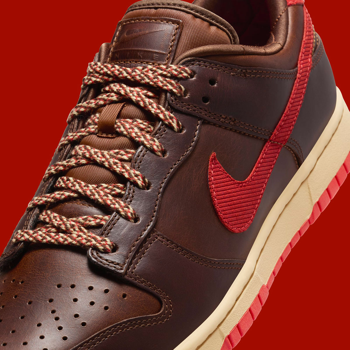 Nike Dunk Low "Light British Tan/Hot Red" HQ3448-262 | SneakerNews.com