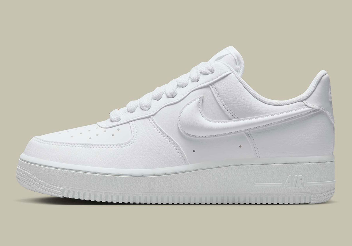 Nike Puffs Up The Swoosh On This "Triple White" Air Force 1 ...