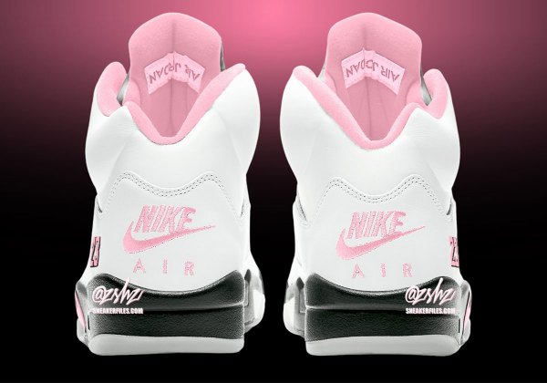 Air Jordan 5 "White/Medium Soft Pink/Black" HQ7978-102 | SneakerNews.com