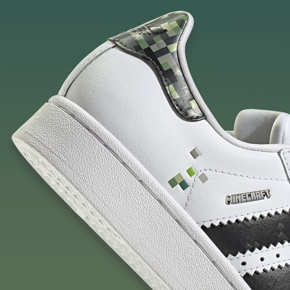 Minecraft adidas Superstar "Creeper" JQ8749 | SneakerNews.com