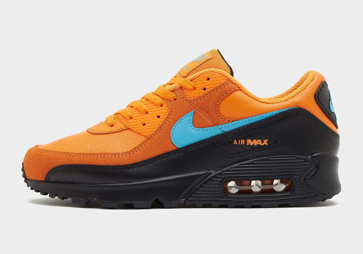 Nike Air Max 90 GS "Mandarin/Blue Fury" IF2623-800 | SneakerNews.com
