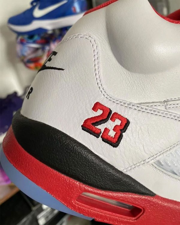 Fire Red Jordan 5 Black Tongue HQ7978-101 | SneakerNews.com