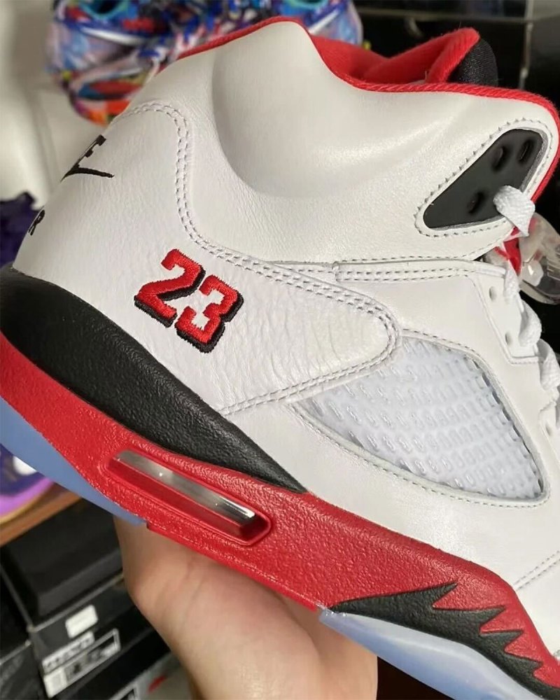 Fire Red Jordan 5 Black Tongue HQ7978-101 | SneakerNews.com