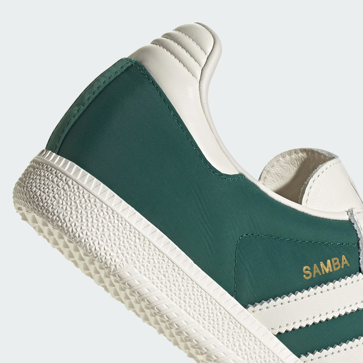 adidas Samba "Off-White/Collegiate Green" JI3205 | SneakerNews.com