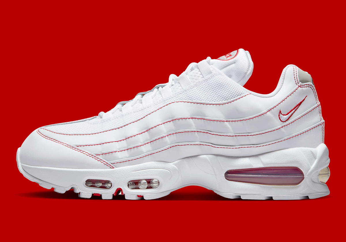 Nike Air Max 95 "White/University Red" IB7936-100 | SneakerNews.com