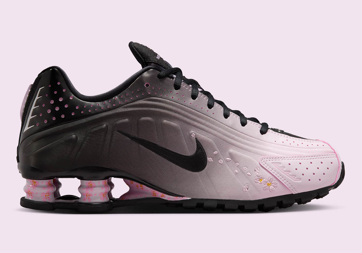 Cherry Blossoms Nike Shox R4 IB8872-600 SneakerNews.com