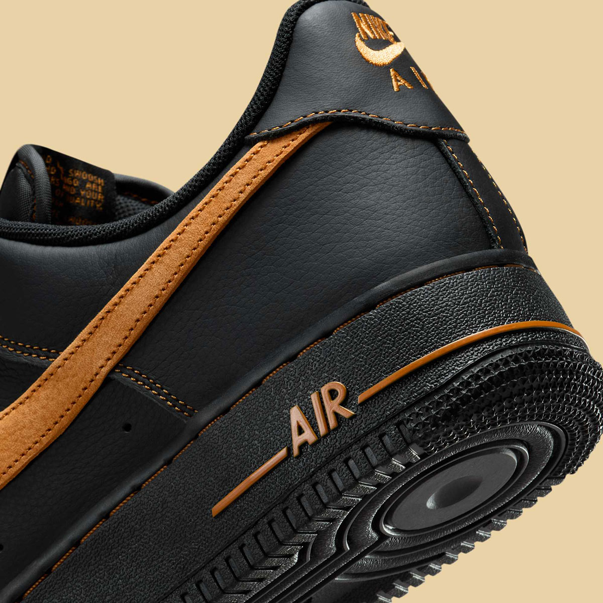 Nike Air Force 1 Low Black/Tan HQ2037-003 | SneakerNews.com