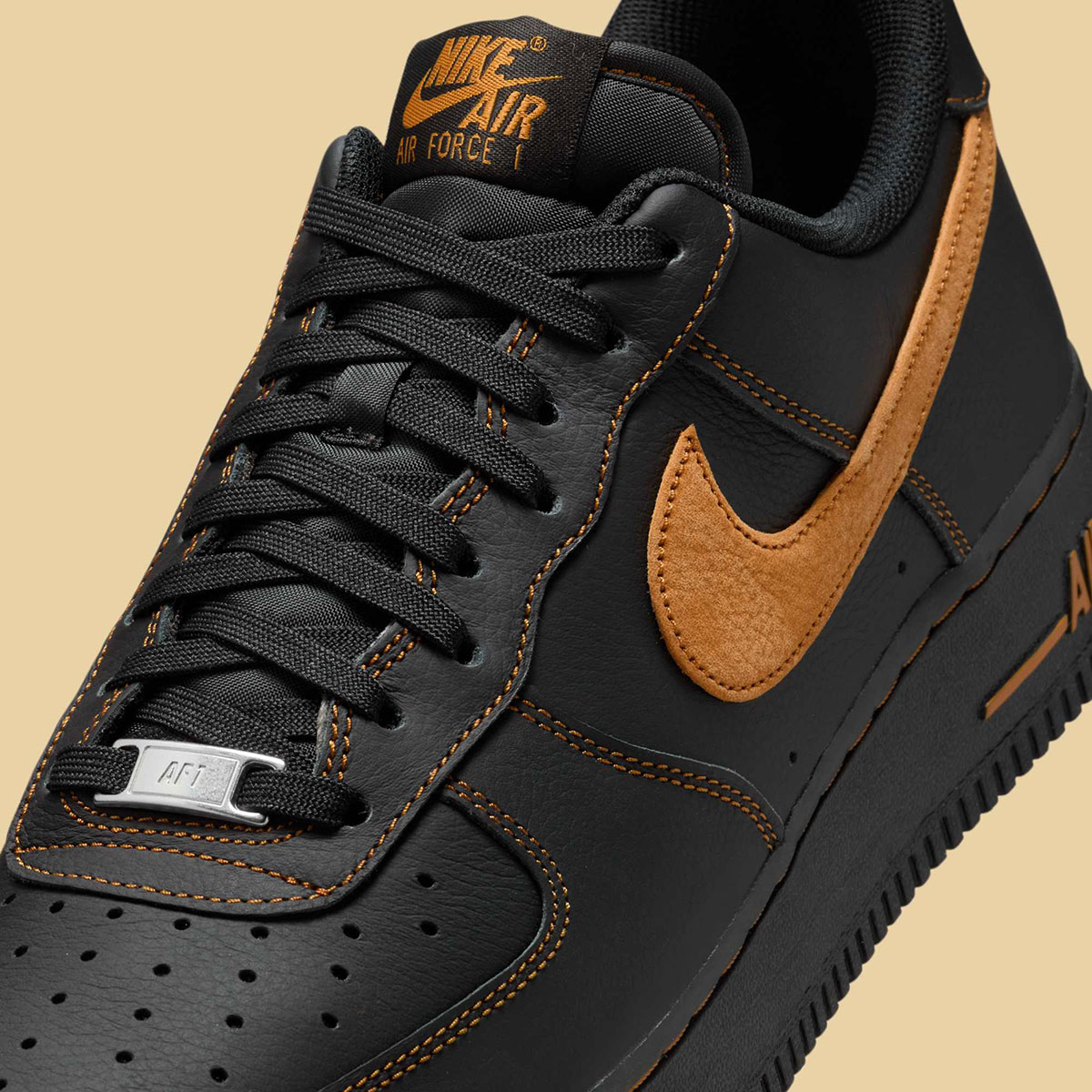 Nike Air Force 1 Low Black/Tan HQ2037-003 | SneakerNews.com