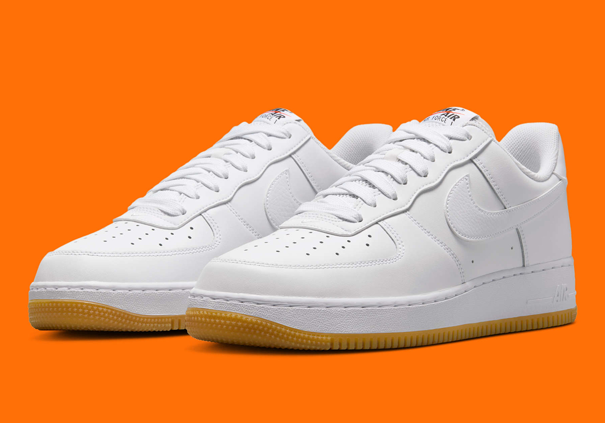 Nike Air Force 1 Low White Gum Safety Orange II7630-100 | SneakerNews.com