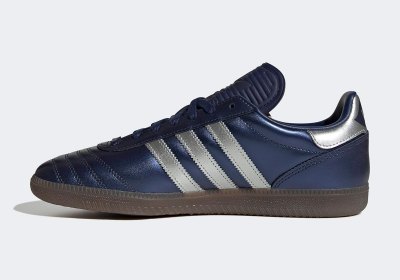 adidas Samba "Metallic Blue" JR2180 | SneakerNews.com