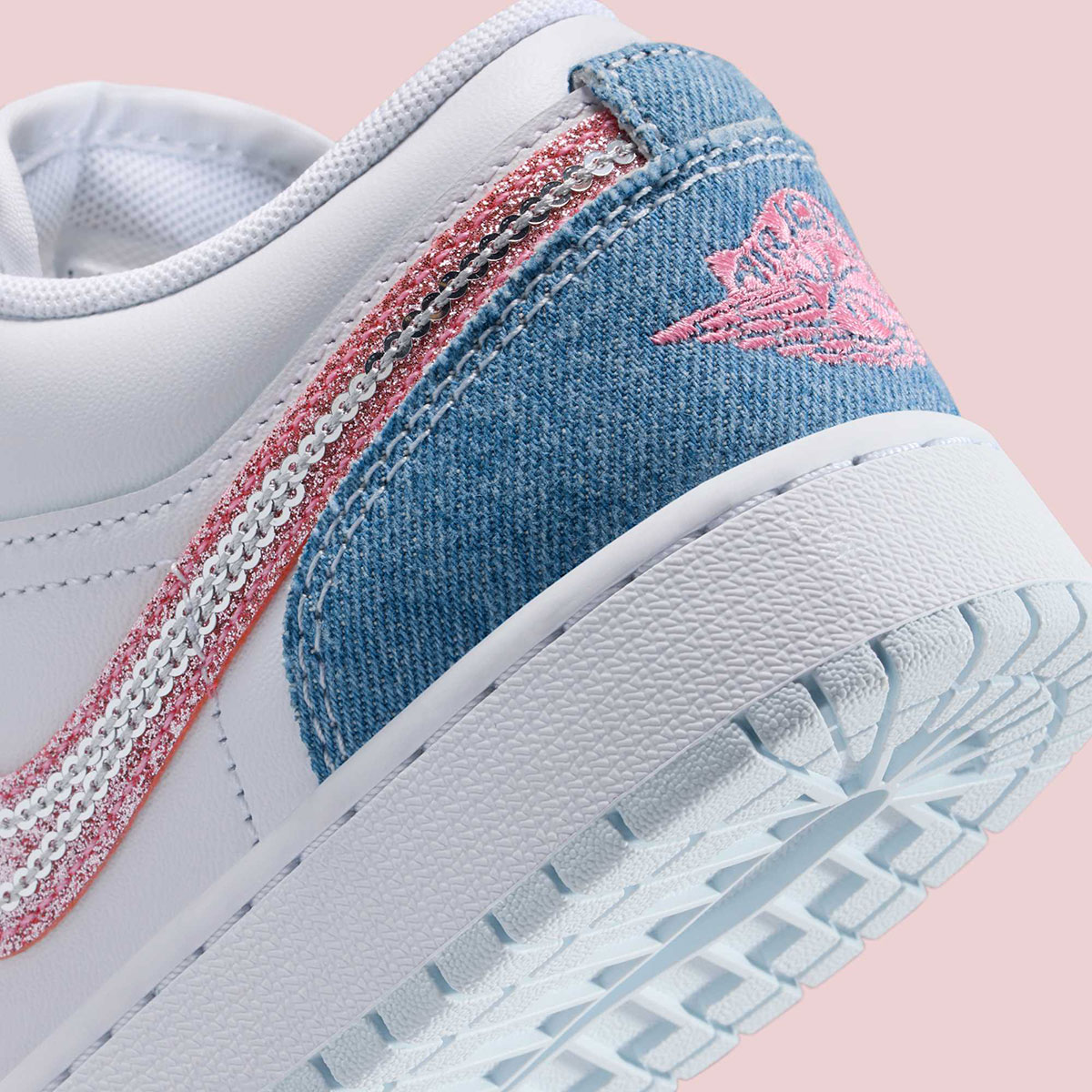 Air Jordan 1 Low Denim Sequin HQ2001-400 | SneakerNews.com