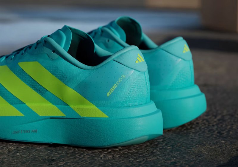 adidas adiZero EVO SL Flash Aqua JS4506 | SneakerNews.com
