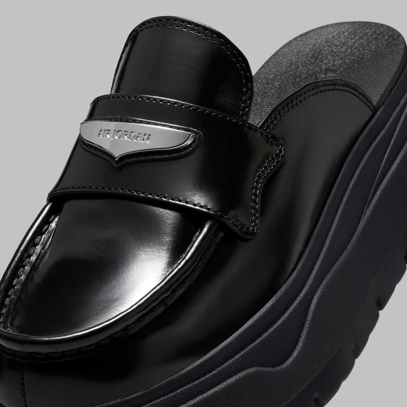 Air Jordan Mule Loafer "Black/Metallic Silver" HJ4292-001 | SneakerNews.com