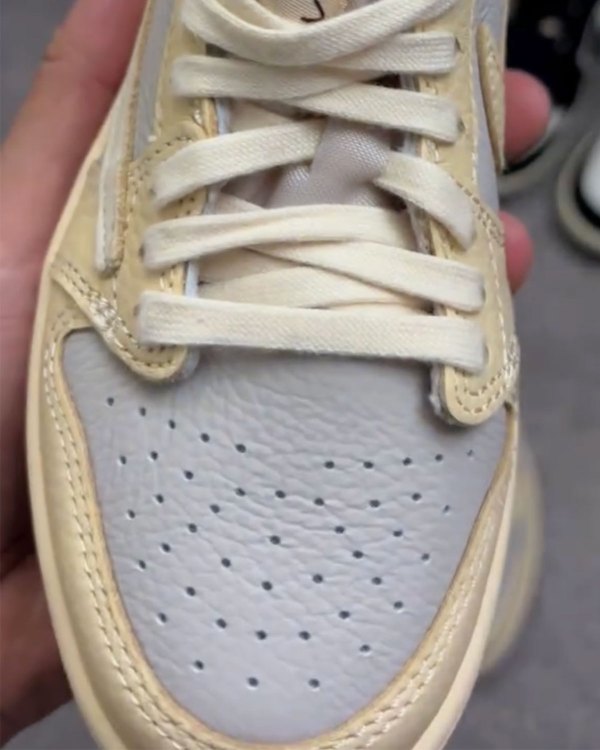 Travis Scott Air Jordan 1 Low "Pale Vanilla" Samples | SneakerNews.com